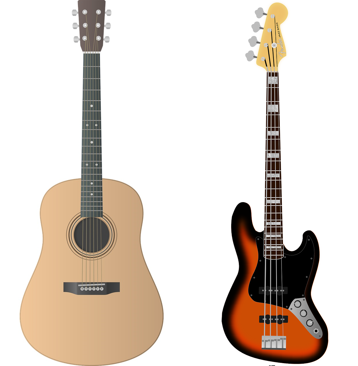 Acoustic VS Bass Guitar Is Bass Easier To Learn Than Guitar GuitarJunky Acoustic VS Bass Guitar Is Bass Easier To Learn Than Guitar GuitarJunky